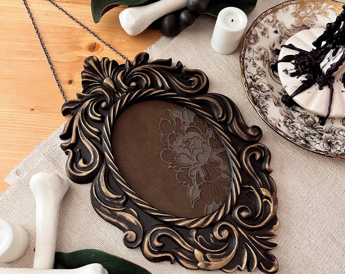Gothic Wall Frame- Engraved Rose - Etsy