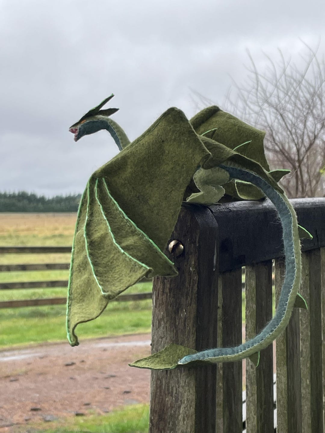 Large Felt Dragon Art Doll, Posable, Gift, Plushy, Glow in the Dark ...