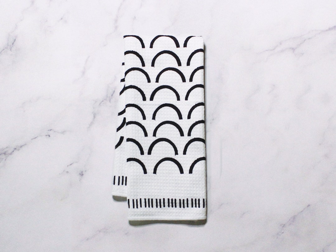 Mono Geo Crescent Tea Towel - Kitchen Towel Dish Towel - 16''x24'' - Etsy