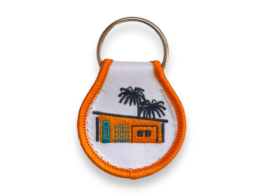 Midcentury Modern House Patch Keychain - Etsy
