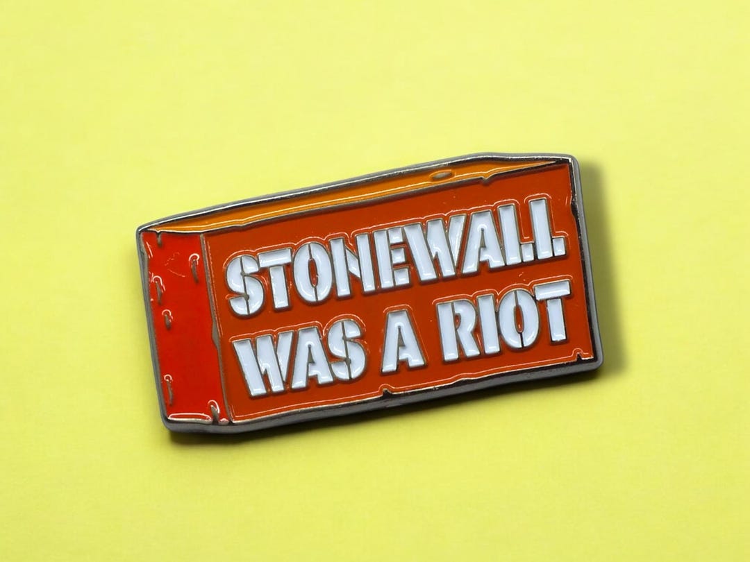 Stonewall Was A Riot Enamel Pin - Etsy