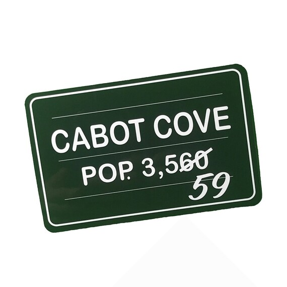Cabot Cove Sign Vinyl Sticker 2-pack Inspired by Murder She | Etsy