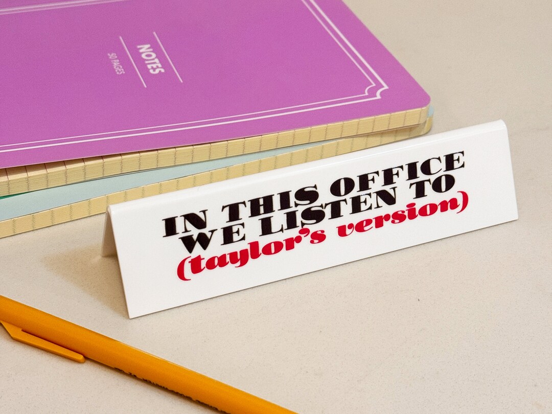 Desk Sign taylor's Version - Etsy