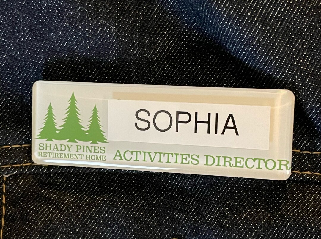 Shady Pines Activities Director Name Tag - Etsy