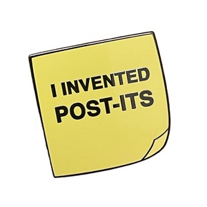 I Invented Post-its Enamel Pin | Inspired by Romy and Michele - Etsy
