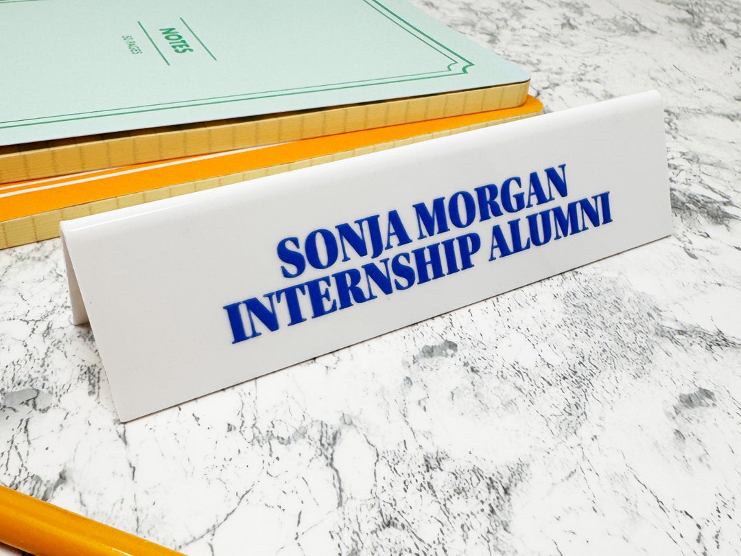 Desk Sign - Sonja Morgan Internship Alumni - Etsy