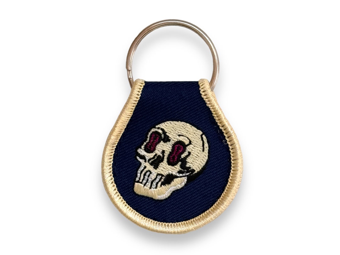 Skull Patch Keychain Designed by Puppyteeth - Etsy