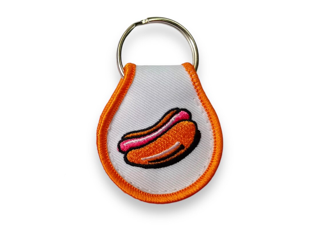 Hot Dog Patch Keychain Designed by Puppyteeth - Etsy