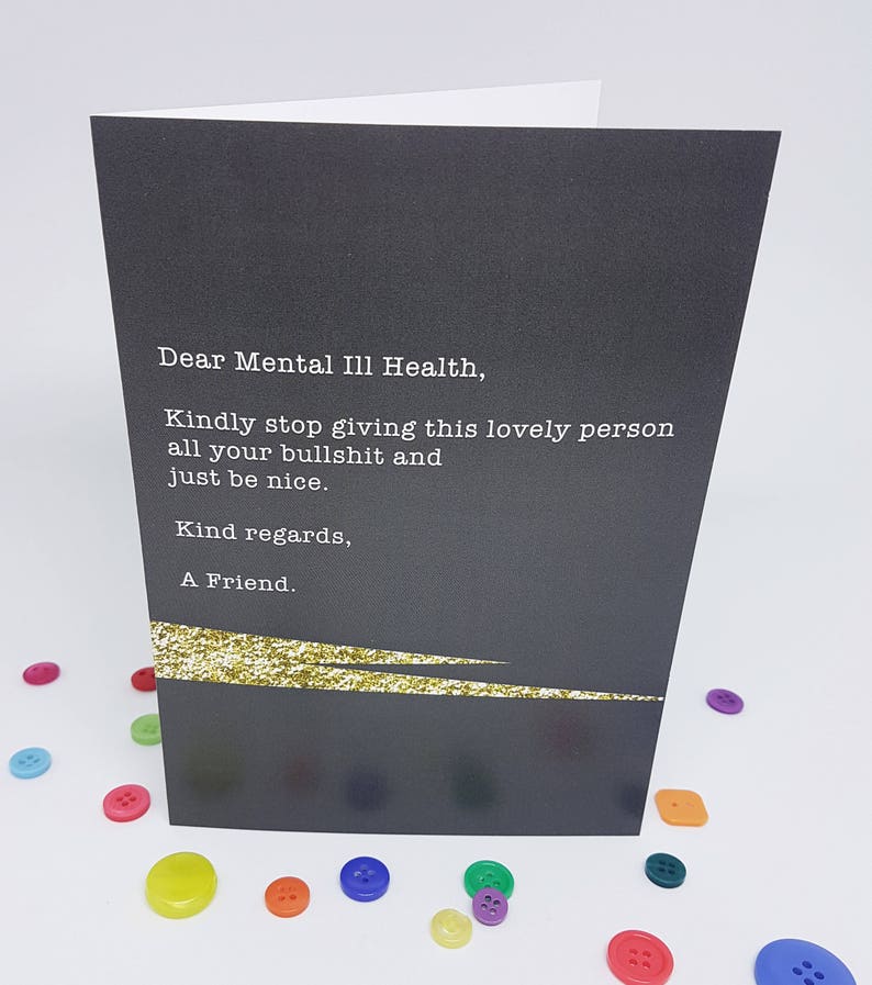 Dear Mental Ill Health Card - Etsy UK