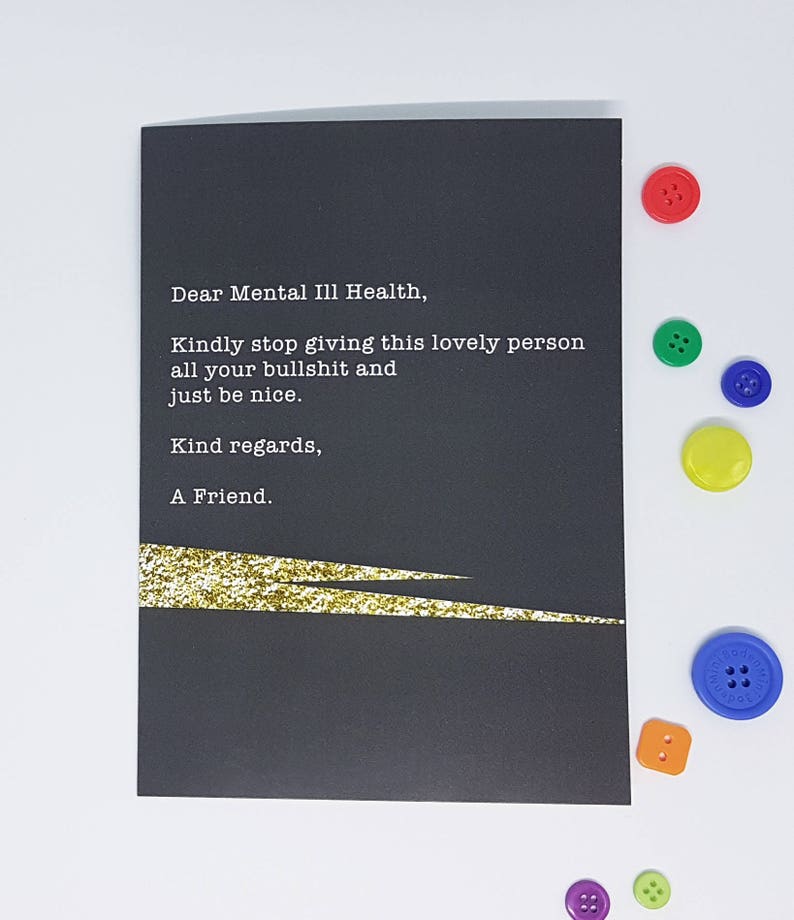 Dear Mental Ill Health Card - Etsy UK