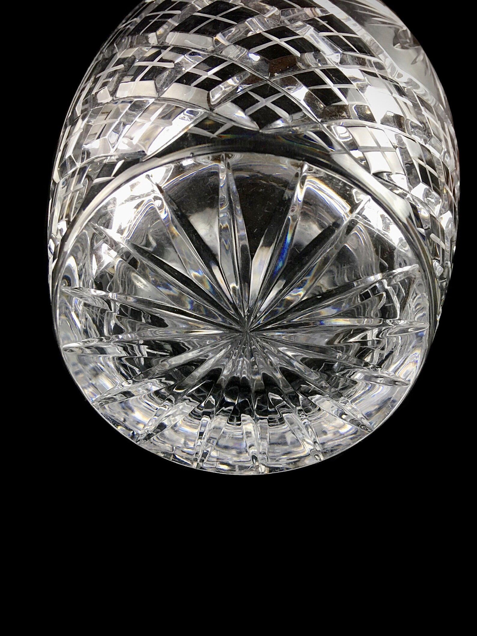 Whirling Star Cut Crystal 12 Inch Oval Vase - Etsy