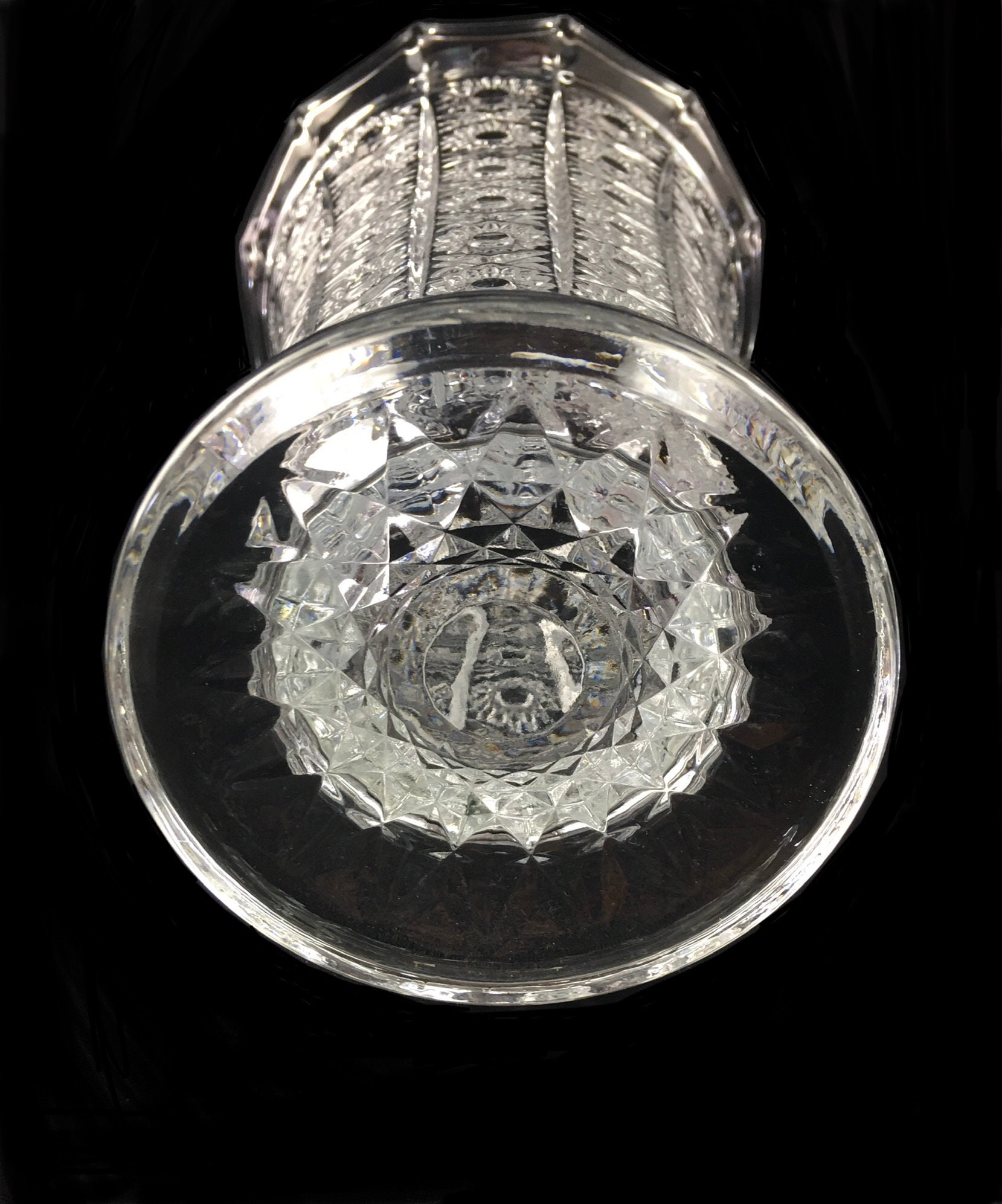 Bohemia Footed Queen Lace Glass Vase With Original Stickers - Etsy