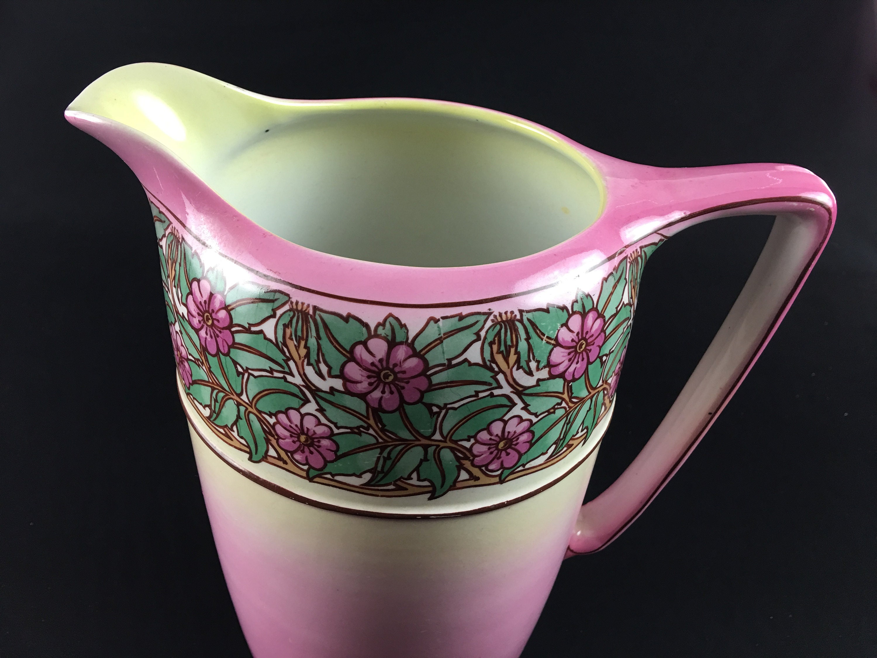 Winton Ware Grimwades Pink Floral Wash Jug - Etsy