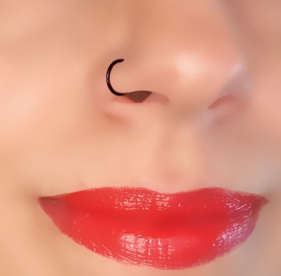 Fake Nose Ring, Fake Nose Piercing, Fake Nose Ring Gold, Faux Nose ...