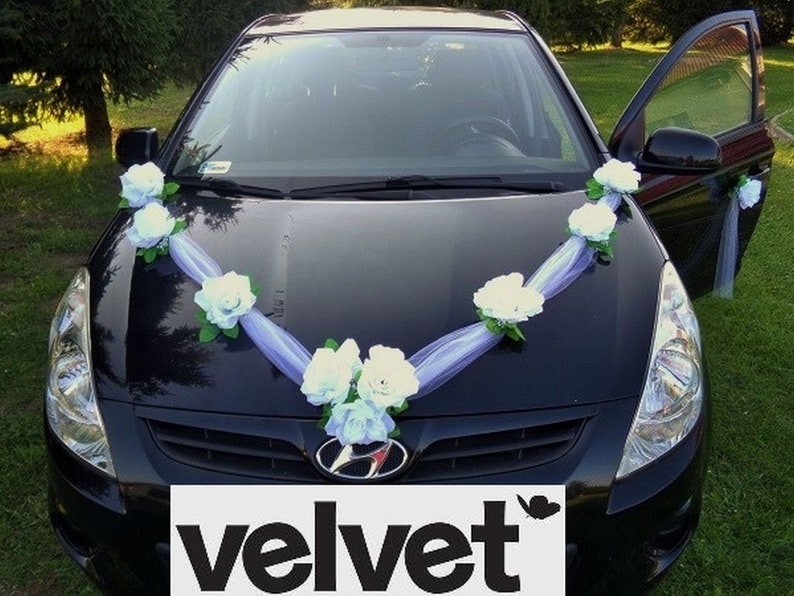 Colours Wedding Car Decoration Kit Organza Decorations - Etsy