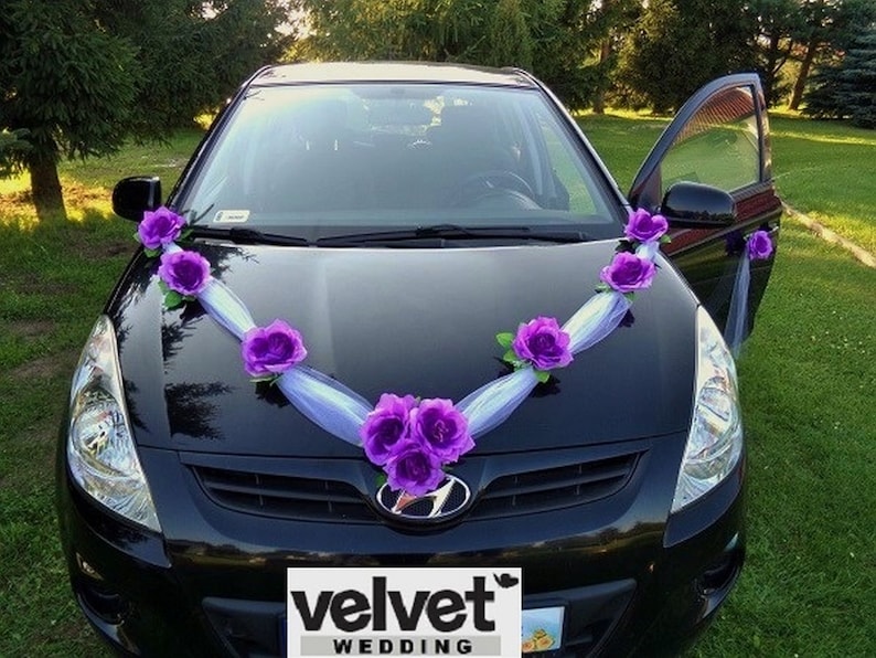 Colours Wedding Car Decoration Kit Organza Decorations - Etsy