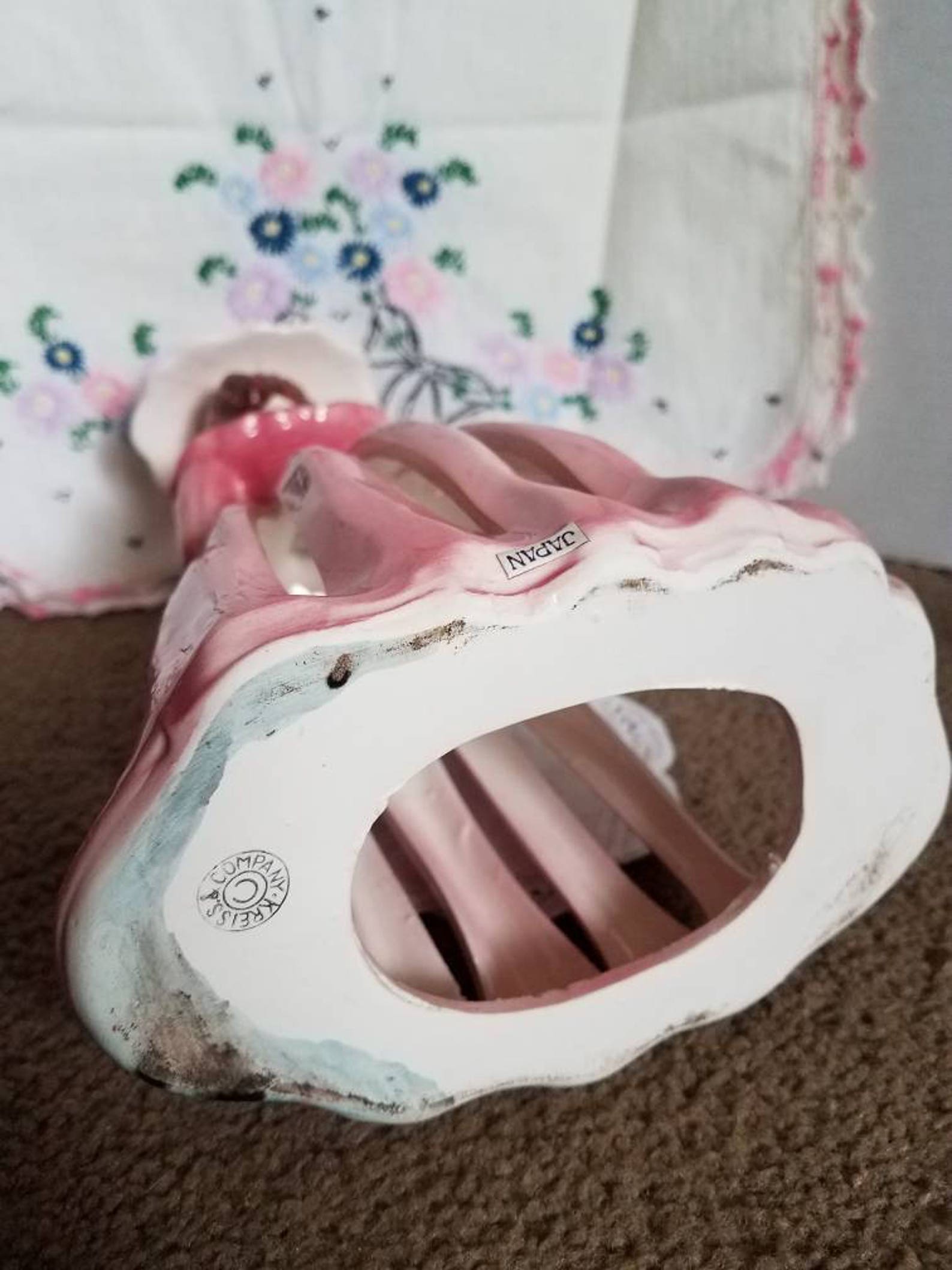 Vintage Kreiss Napkin Lady With Salt Shaker Girl in Great | Etsy