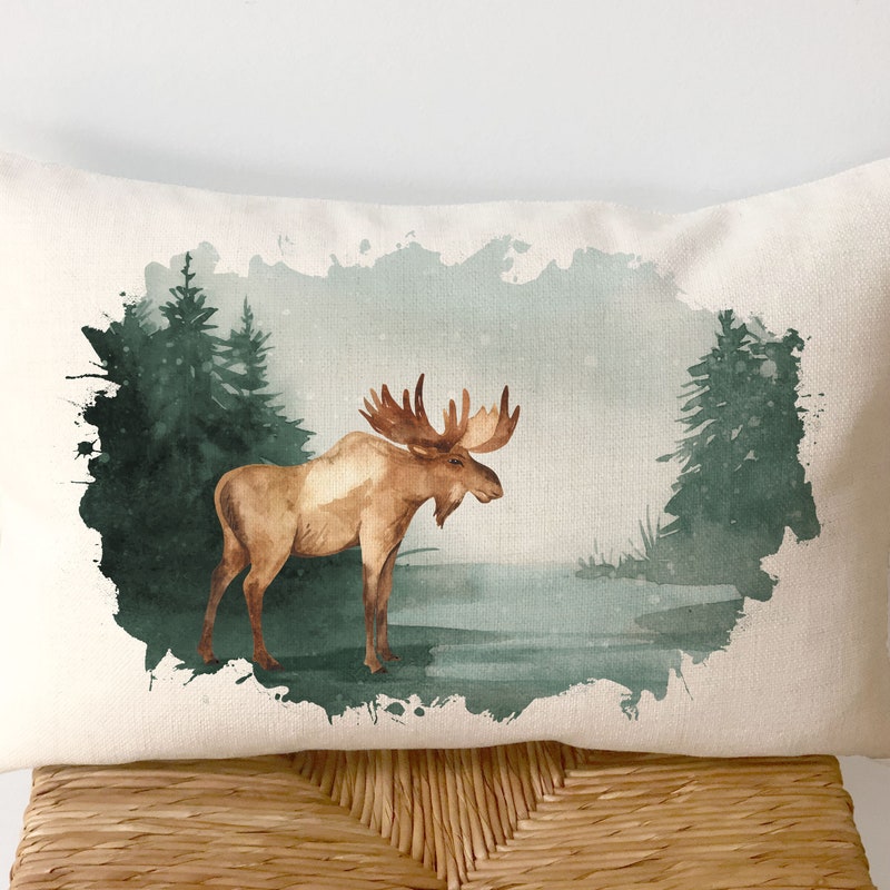 Moose Pillow - Etsy
