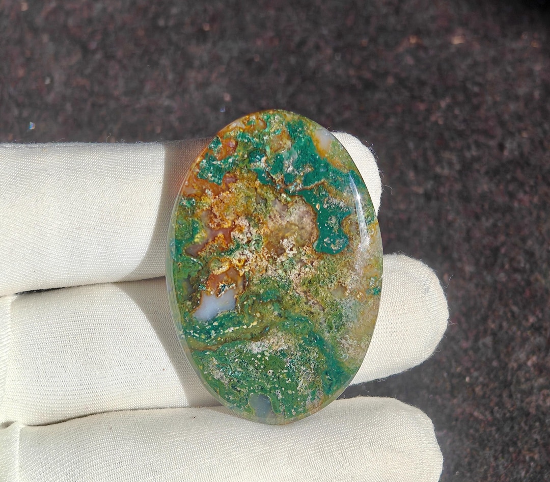 Natural Larsonite Jasper Oval Shape Cabochon Gemstone for Jewelry ...