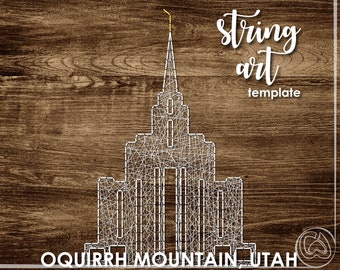Salt Lake, Utah LDS Temple String Art Template Simple 12x18 LDS Temple ...