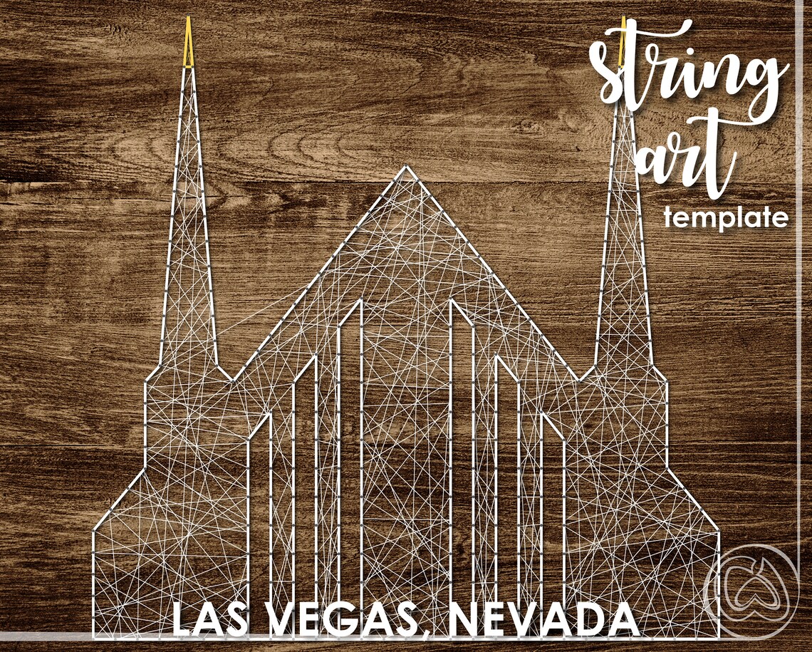Las Vegas, Nevada LDS Temple | String Art Template | Simple 12x12 | LDS ...