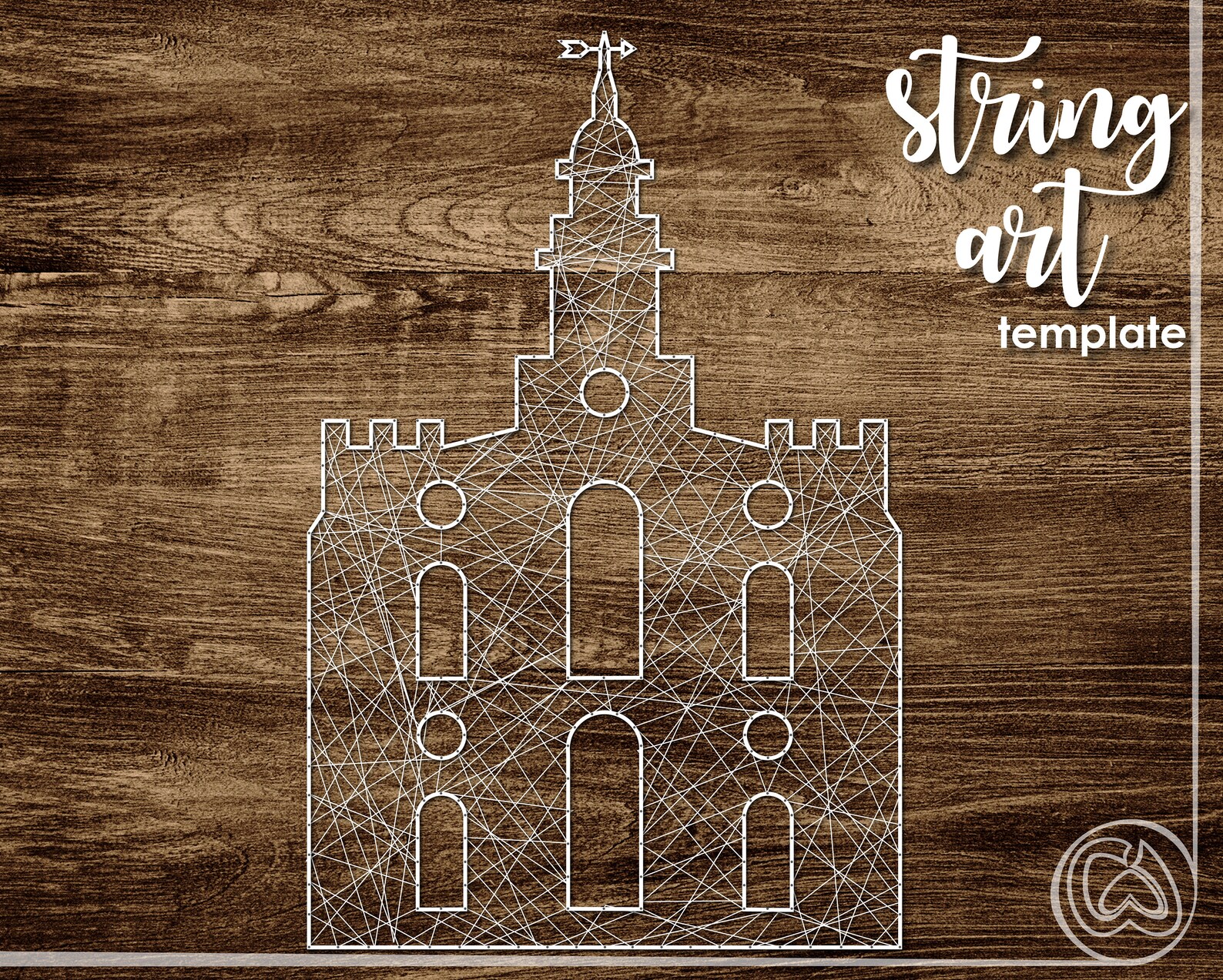 St George Utah LDS Temple String Art Template Simple - Etsy