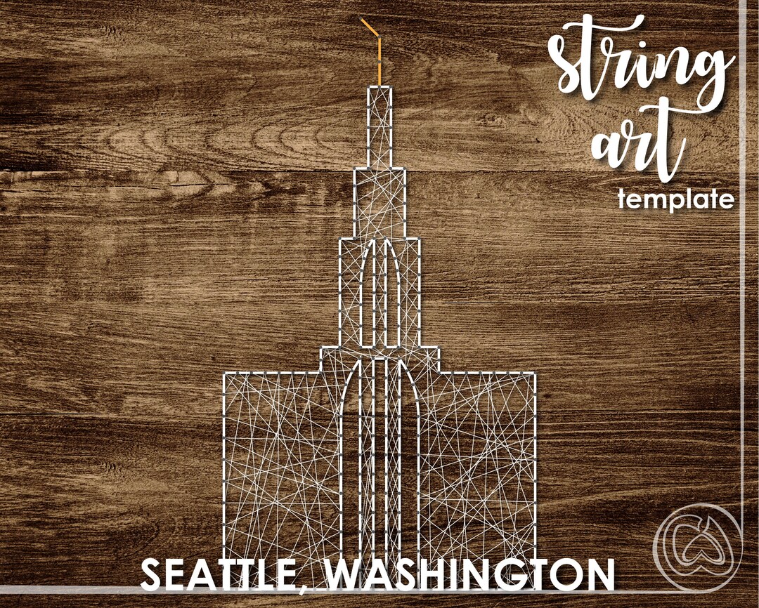 Seattle, Washington LDS Temple String Art Template | Simple 7x12 | LDS ...