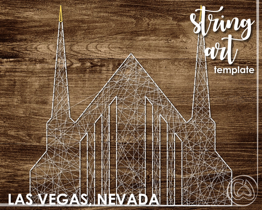Las Vegas, Nevada LDS Temple String Art Template Simple 12x12 LDS ...