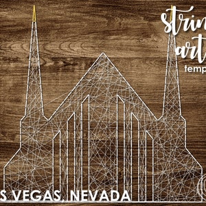 Las Vegas, Nevada LDS Temple String Art Template Simple 12x12 LDS ...