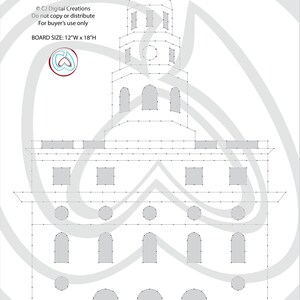 Nauvoo, Illinois LDS Temple | String Art Template | Detailed 12x18 ...