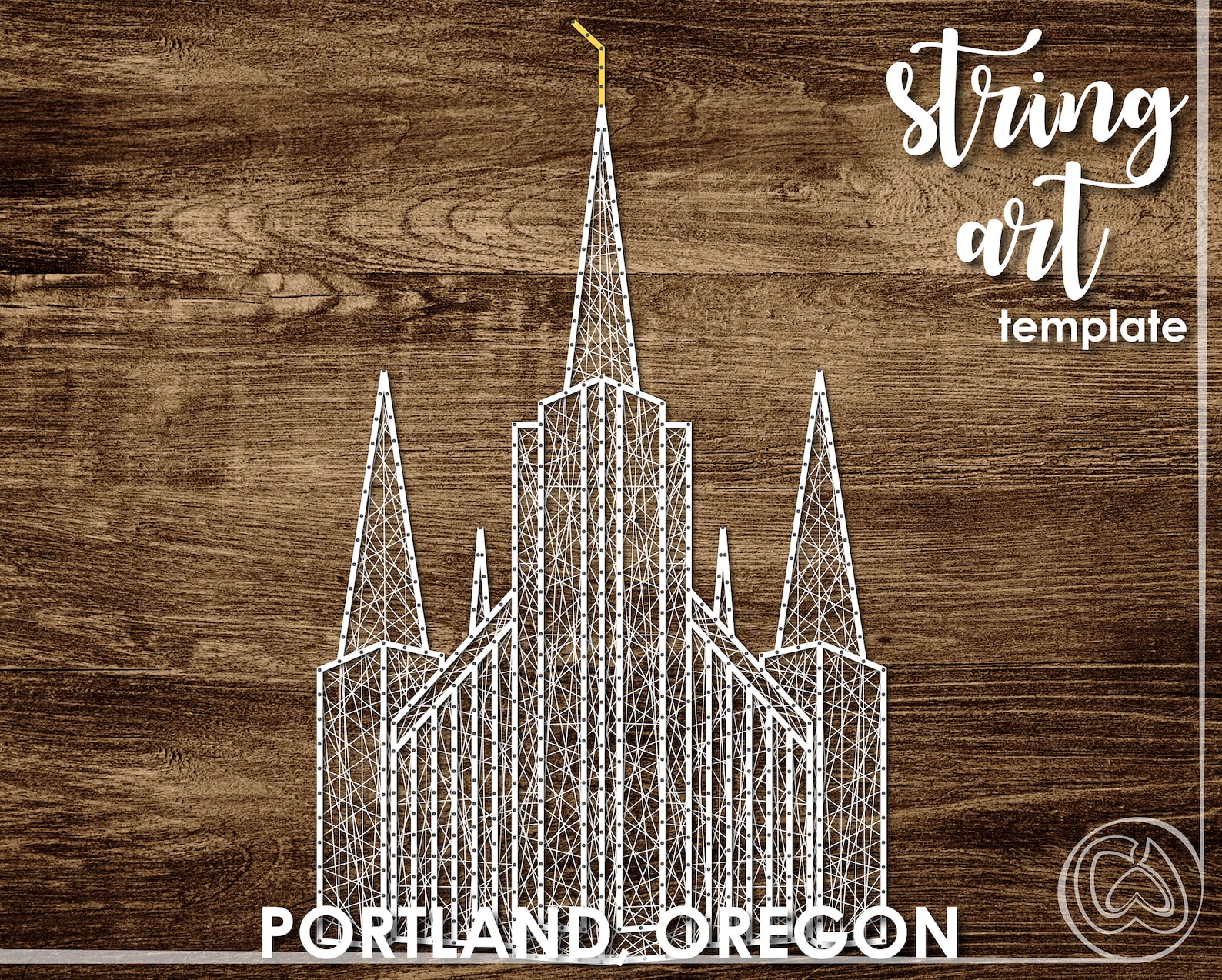 Portland, Oregon LDS Temple String Art Template Detailed 12x18 LDS ...