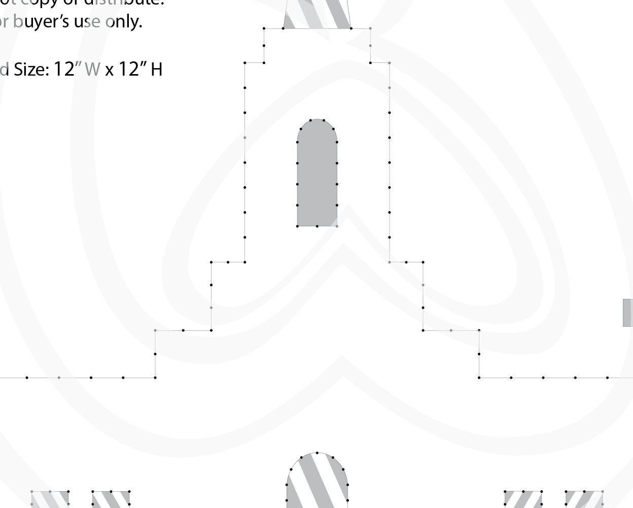 Elko, Nevada LDS Temple String Art Template Simple 12x12 LDS Temple ...