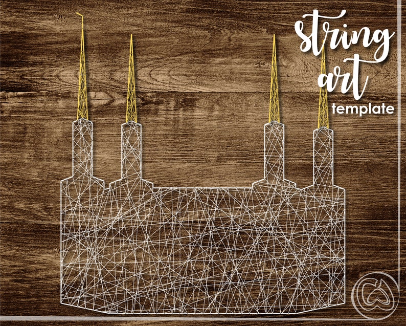 Washington, DC Temple String Art Template Simple 12x12 LDS Temple ...