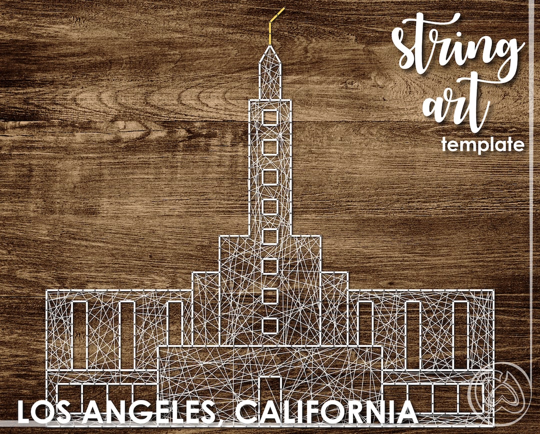 Los Angeles, California LDS Temple String Art Template Detail 16x15 LDS ...