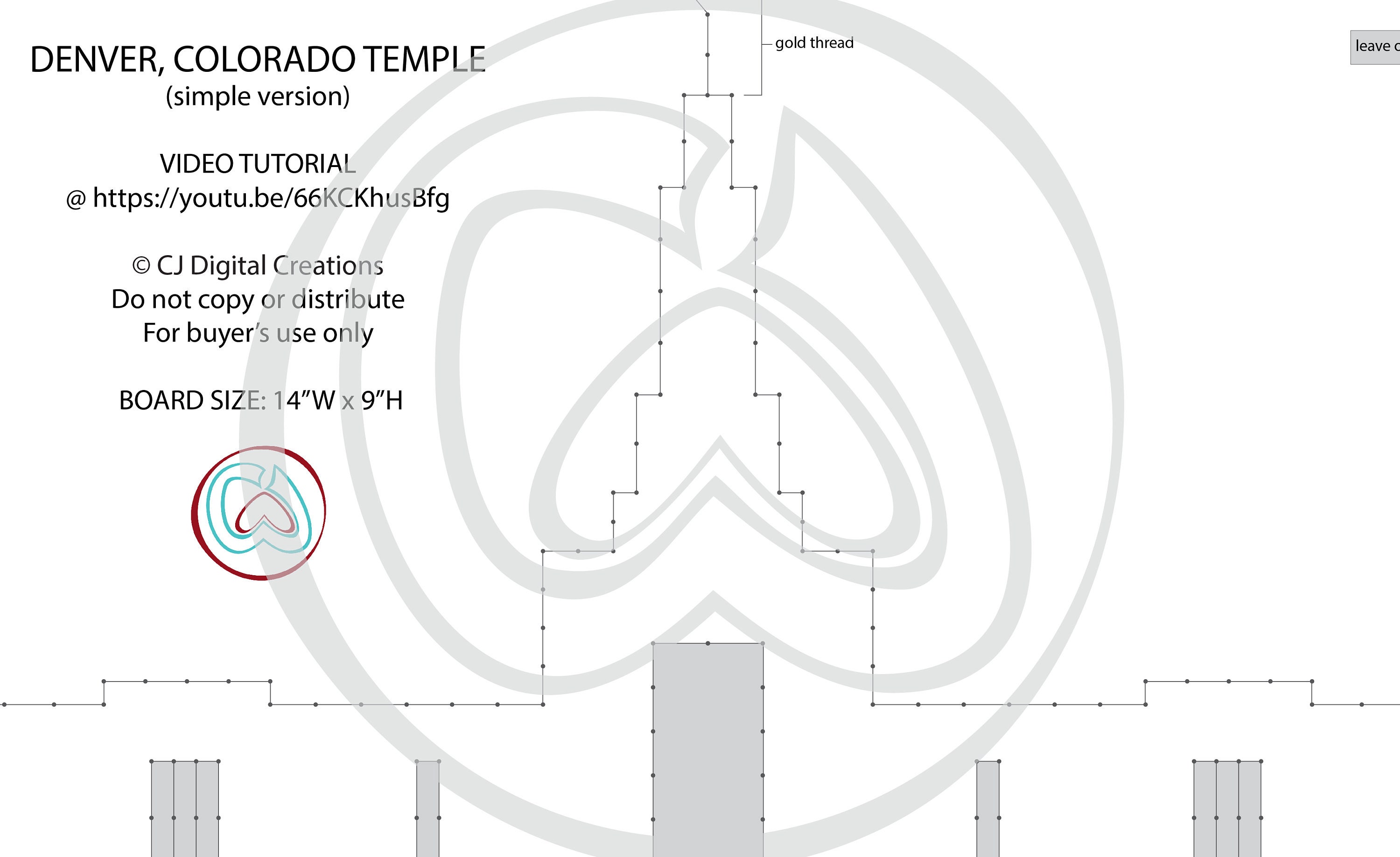 Denver, Colorado LDS Temple | String Art Template | Simple 9x14 | LDS ...