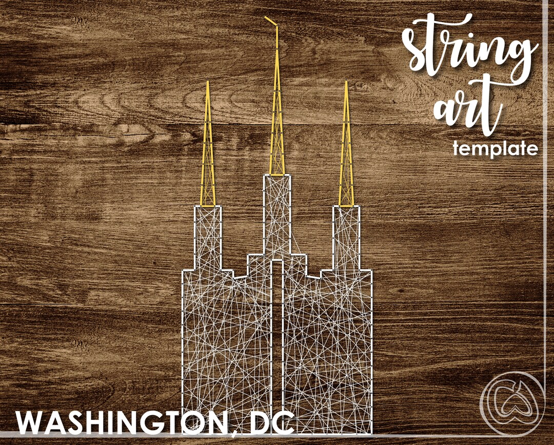 Washington DC Lds Temple String Art Template Front Simple 8x10 LDS ...