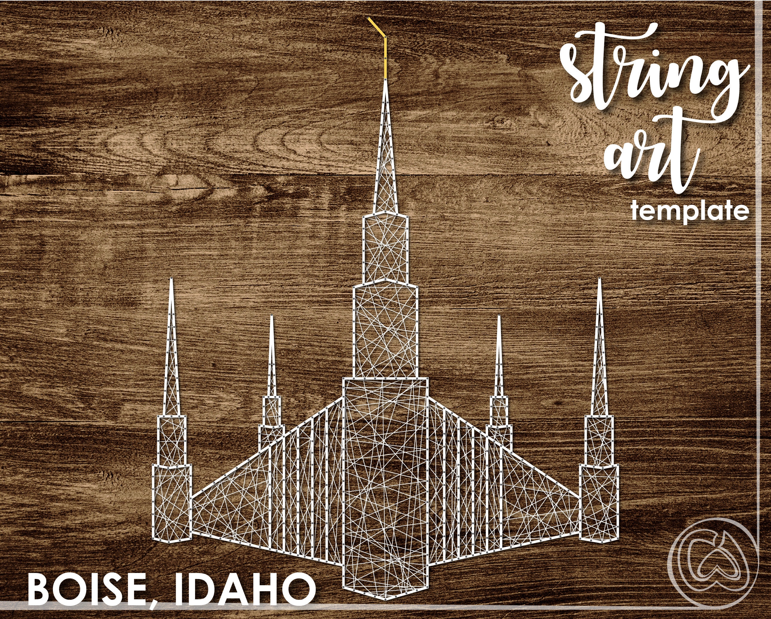 Boise, Idaho LDS Temple String Art Template Detail LDS Temple String ...