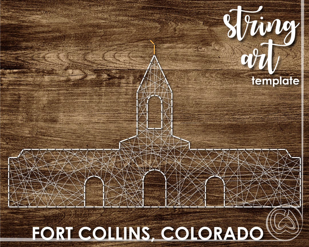 Fort Collins, Colorado LDS Temple String Art Template | Simple 9x15 ...