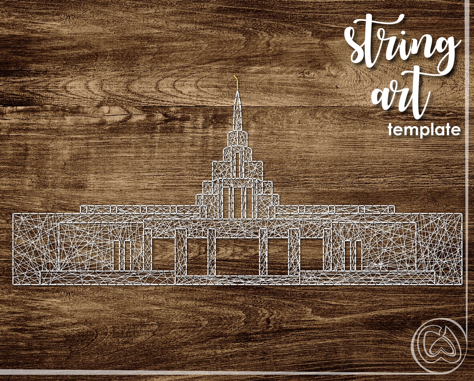 Phoenix, Arizona LDS Temple String Art Template | Detailed 20x10 | LDS ...