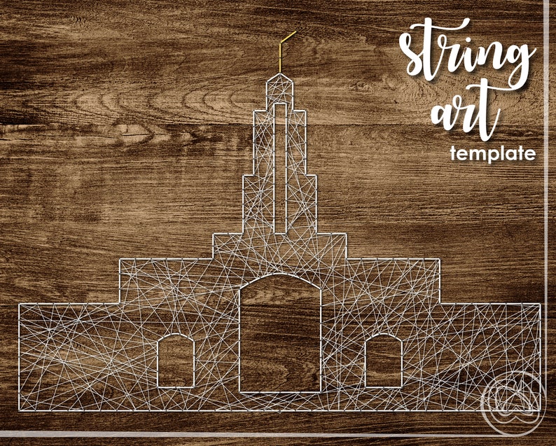 San Antonio, Texas LDS Temple String Art Template Simple 9 X 12 LDS ...