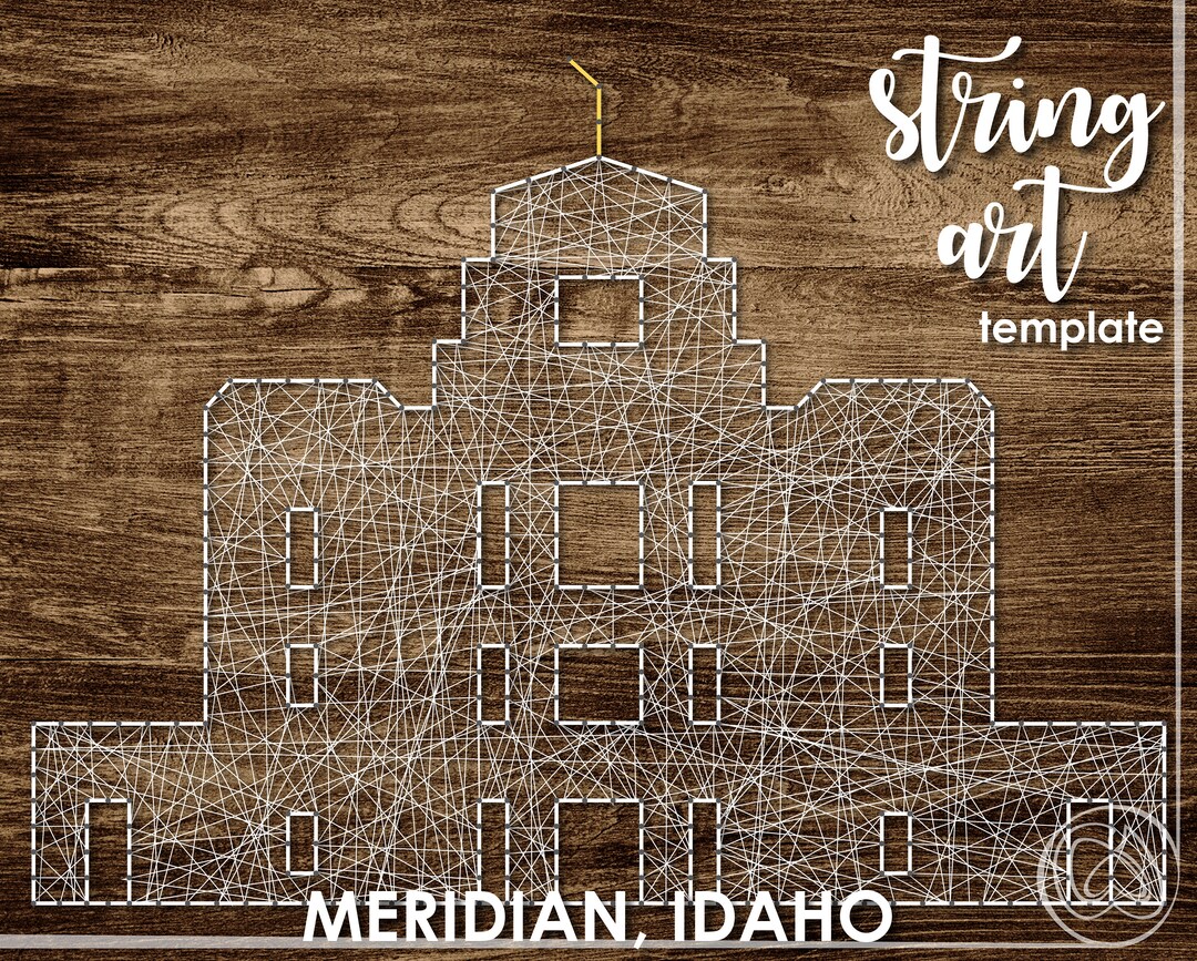 Meridian, Idaho LDS Temple | String Art Template | Simple 10x13 | LDS ...
