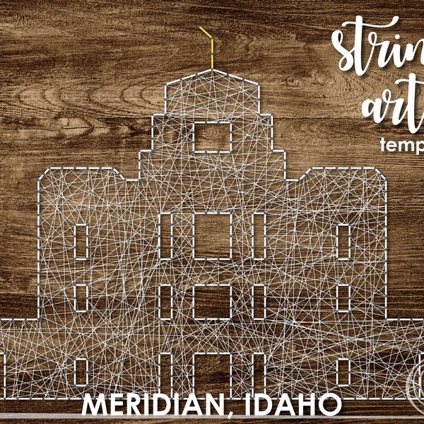 San Antonio, Texas LDS Temple String Art Template LDS Temple String Art ...