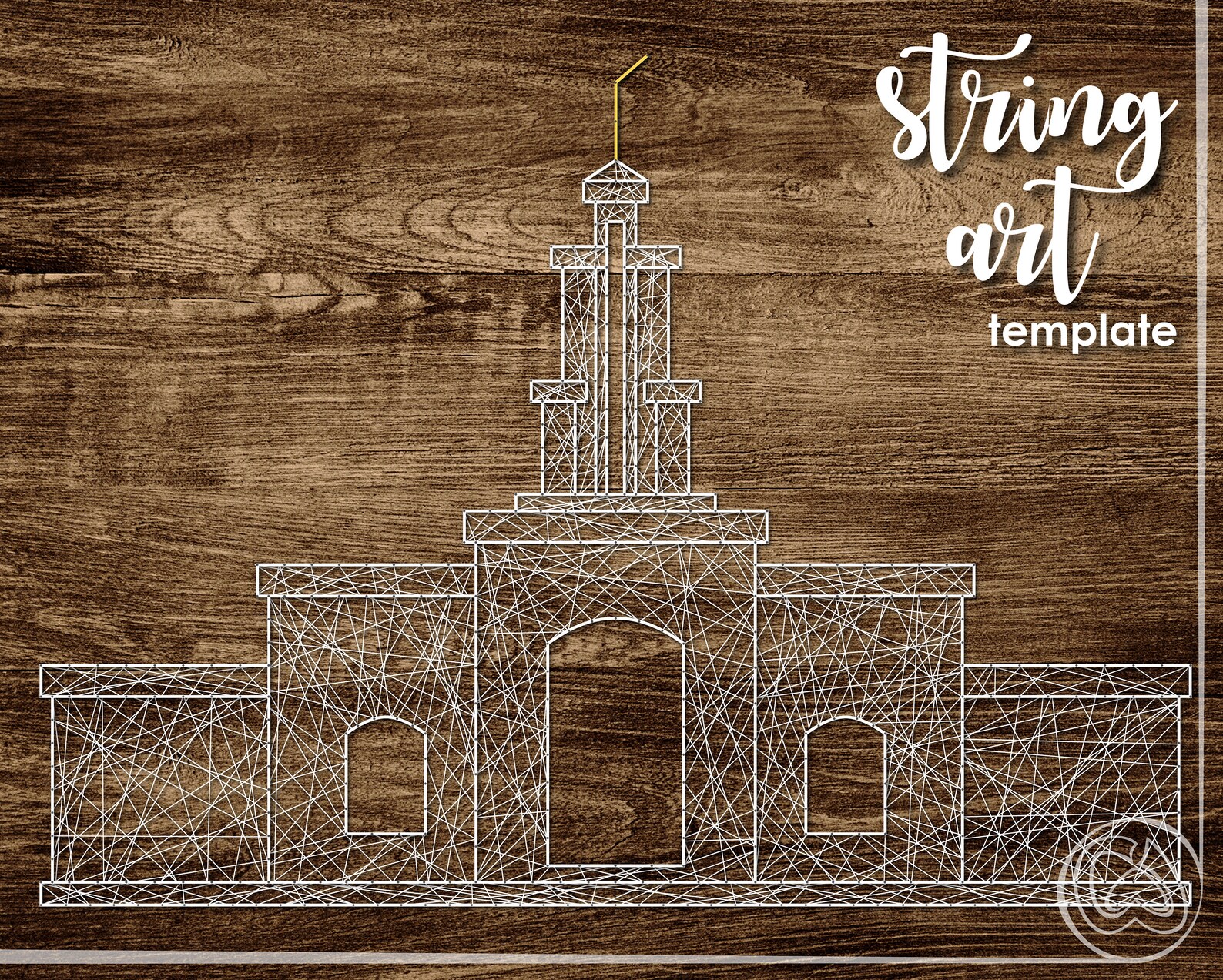 San Antonio, Texas LDS Temple String Art Template LDS Temple String Art ...