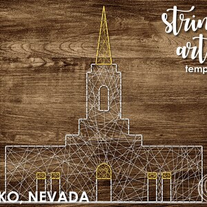 Elko, Nevada LDS Temple String Art Template Simple 12x12 LDS Temple ...