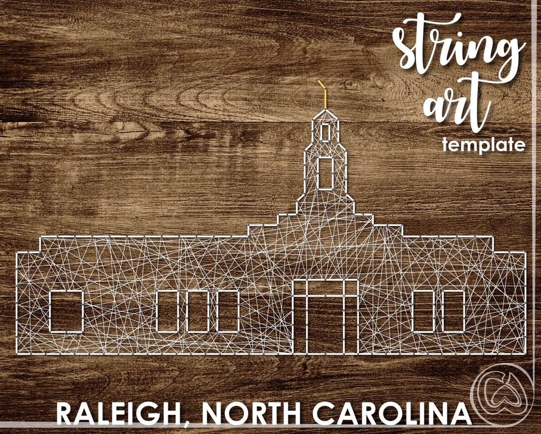 Raleigh, North Carolina LDS Temple | String Art Template | Simple 8x14 ...