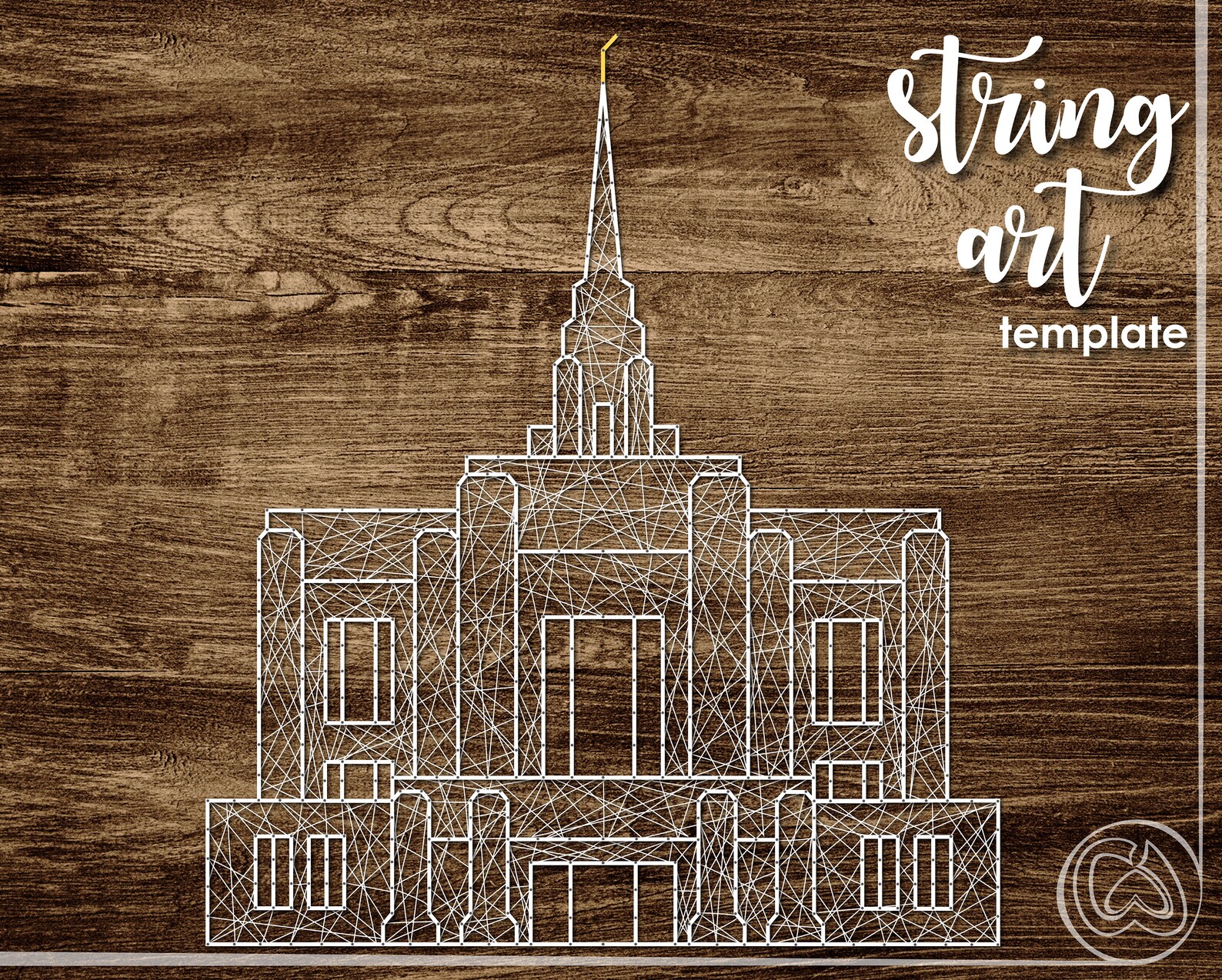 Ogden, Utah LDS Temple String Art Template | Detailed 14x16 | LDS ...