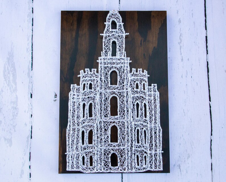 Elko, Nevada LDS Temple String Art Template Detailed 15x15 DIY Wedding ...