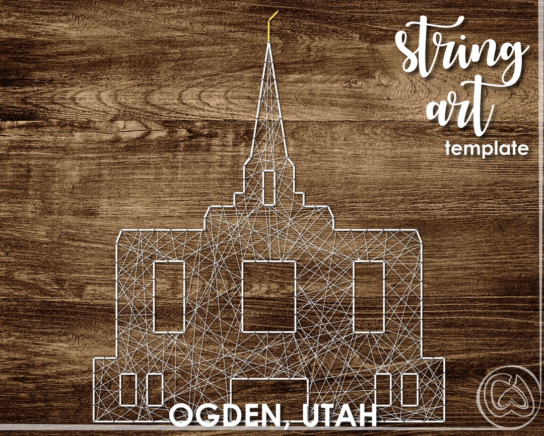 Ogden, Utah LDS Temple | String Art Template | Simple 10 X 12 | LDS ...