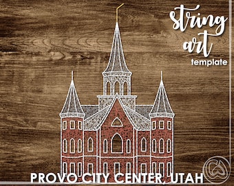 Salt Lake, Utah LDS Temple String Art Template Simple 12x18 LDS Temple ...