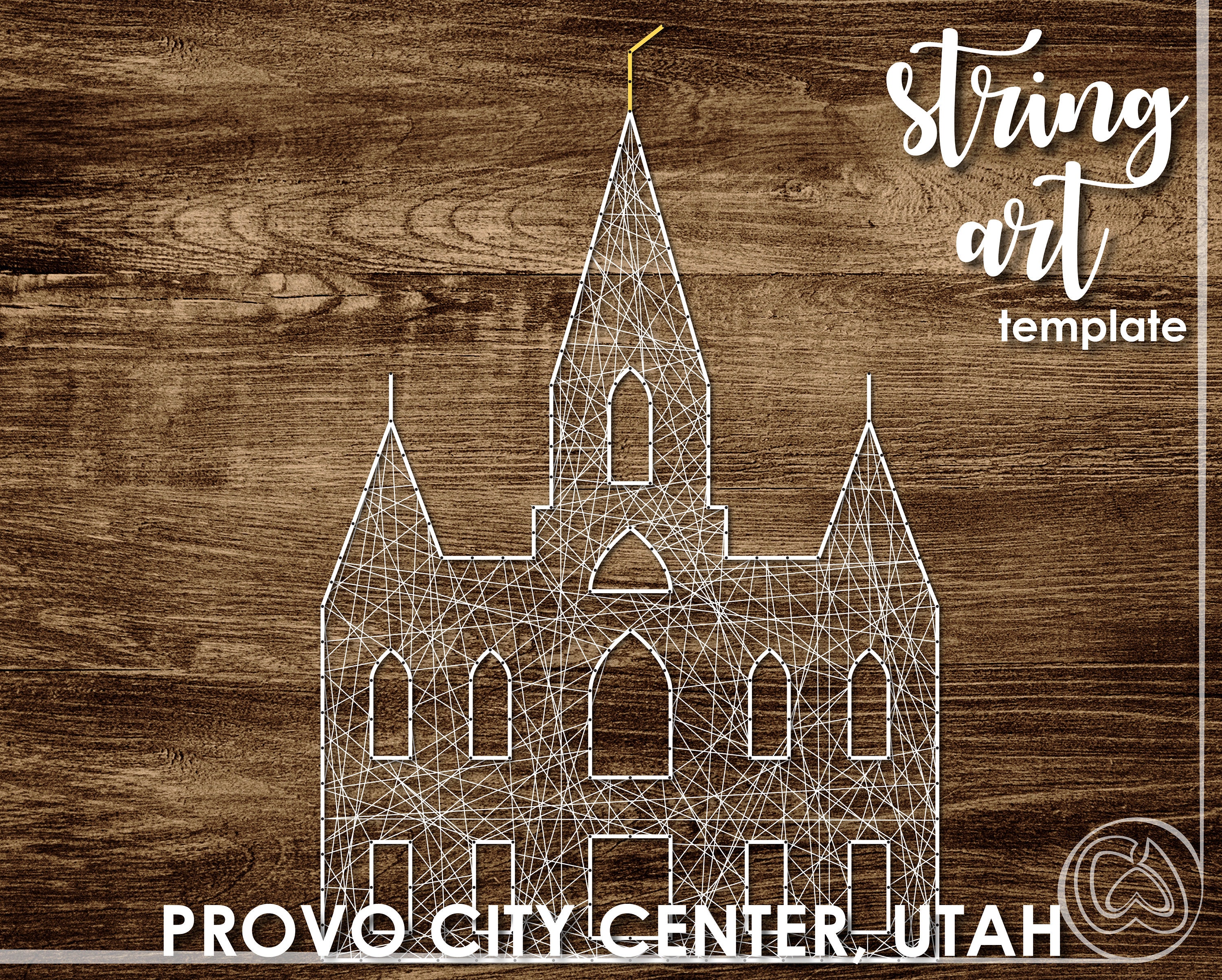 Provo City Center, Utah LDS Temple | String Art Template | Simple 9x13 ...
